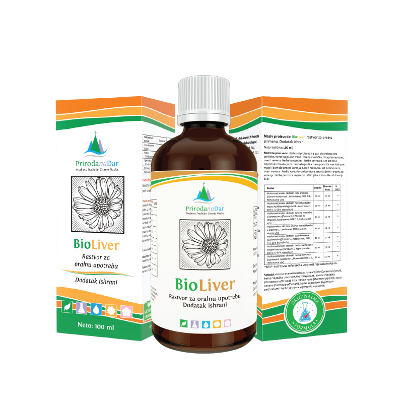 BioLiver kapi za čišćenje masne jetre i protiv visokog holesterola, triglecirida i ateroskleroze 100 ml
BioLiver biljne kapi za čišćenje masne jetre i protiv visokog holesterola, triglicerida i a...