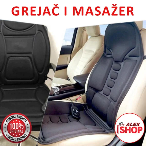Masažer sedište – naslon za celo telo sa grejačima