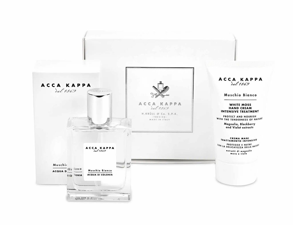 Acca Kappa Gift Set – White Moss – edc 50ml, Hand Cream 75ml – Set kolonjska voda, krema za ruke
Acca Kappa Gift Set – White Moss – edc 50ml, Hand Cream 75ml – Set kolonjska voda, krema za ruke