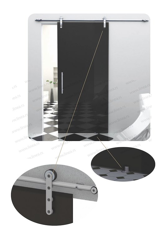 PVS Venus 02, sistem za izradu staklenih pregradnih vrata, 40 kg
