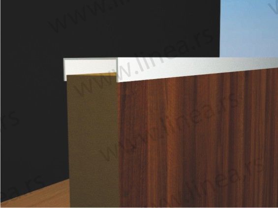 Al kant profil 48/18.3 mm, srebro mat