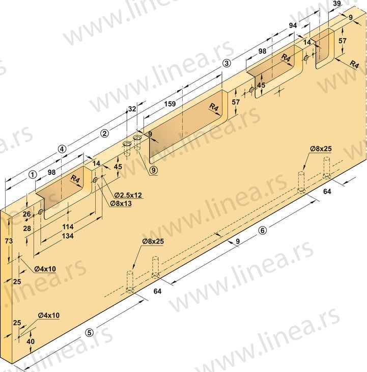 Mehanizam za klizna vrata Finetta Flatfront L 100, 2600 - 2799 mm