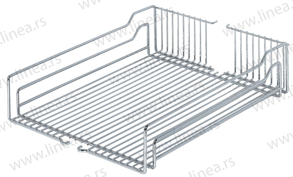 Korpa za kačenje, 250 mm, za širinu korpusa 300 mm, beli aluminijum