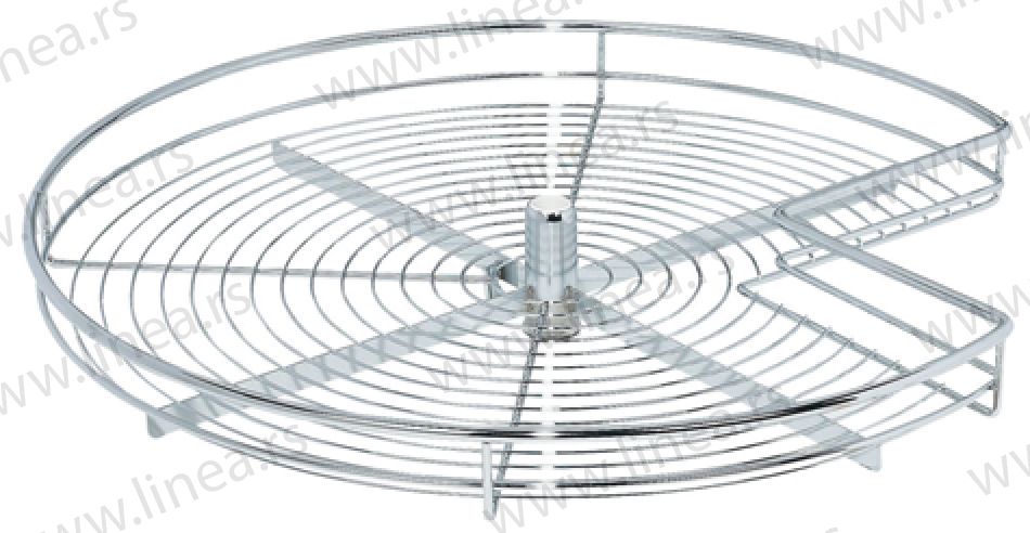 Žicana korpa 3/4 za ugaone ormare sa osnovom 800 x 800 mm