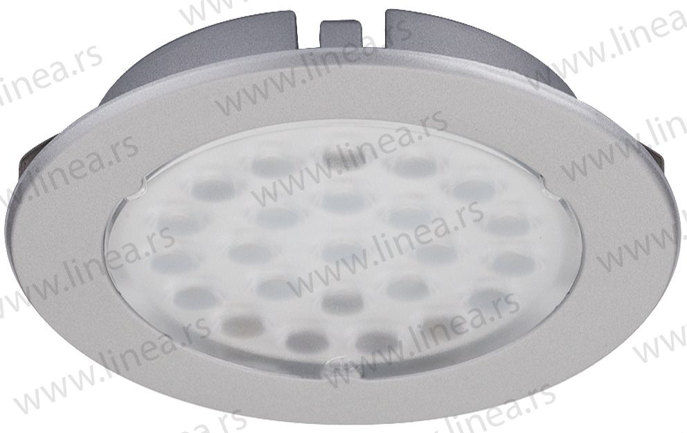 LED 1075, 12V/1,6W, 3200K, srebrna