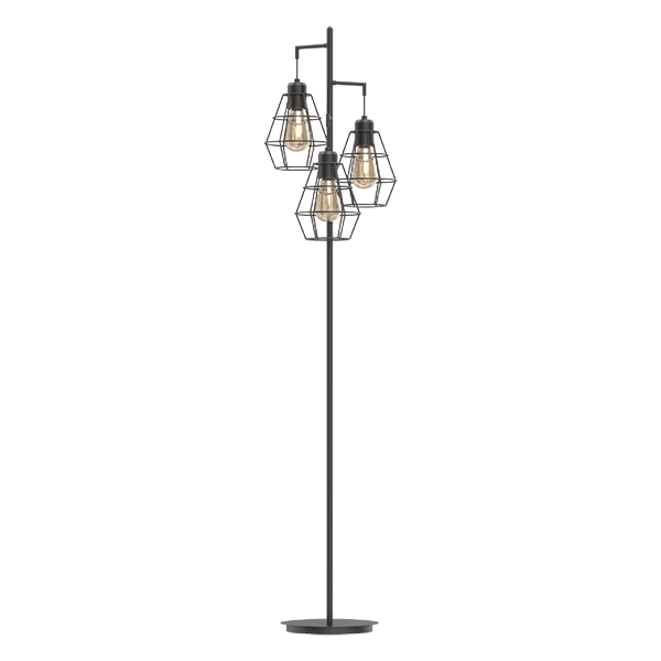 NICOL PODNA LAMPA 3XE27 CRNA MAT