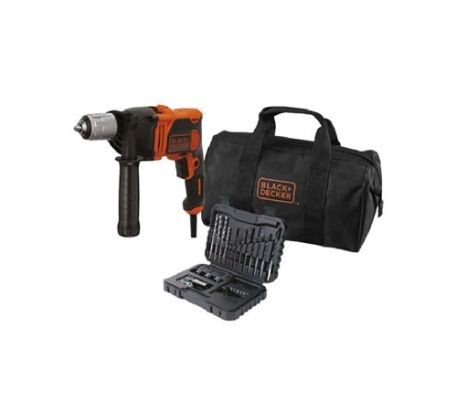 Black+Decker udarna bušilica 850W + 32-delni set bitova + torba BEH850SA32