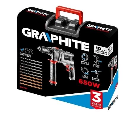 GRAPHITE udarna bušilica 650W 58G736