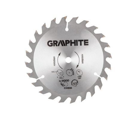 GRAPHITE list testere za cirkular Ø150 24 zuba 55H666