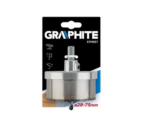 GRAPHITE testera za otvore Ø28, Ø35, Ø50, Ø68, Ø75 – set 5/1 57H957