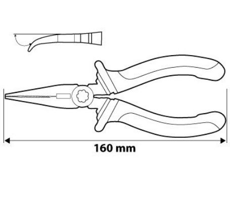 NEO Tools klešta poluokrugla – kriva 160mm 01-015