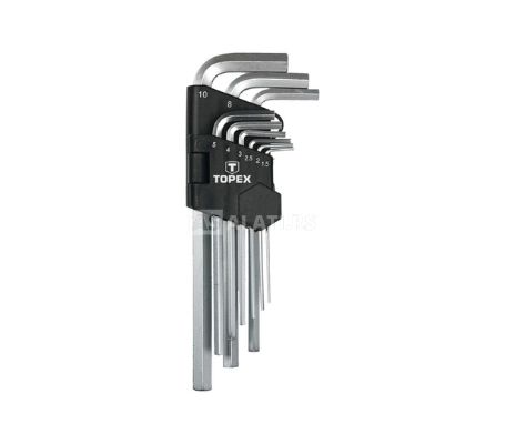 Topex ključ imbus 1.5-10mm – set 9/1 (produženi) 35D956