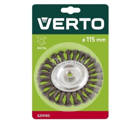 VERTO četka za brusilicu – upletena žica 115mm 62H140