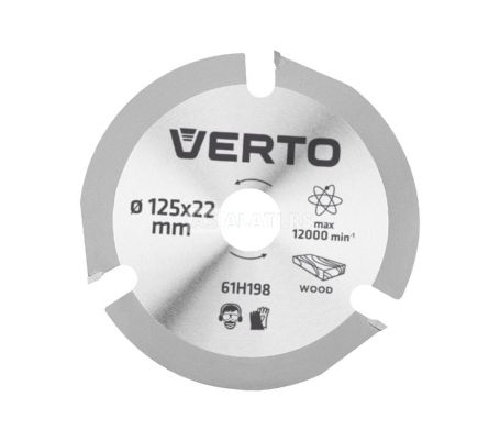 VERTO disk Ø125mm za sečenje drveta 61H198