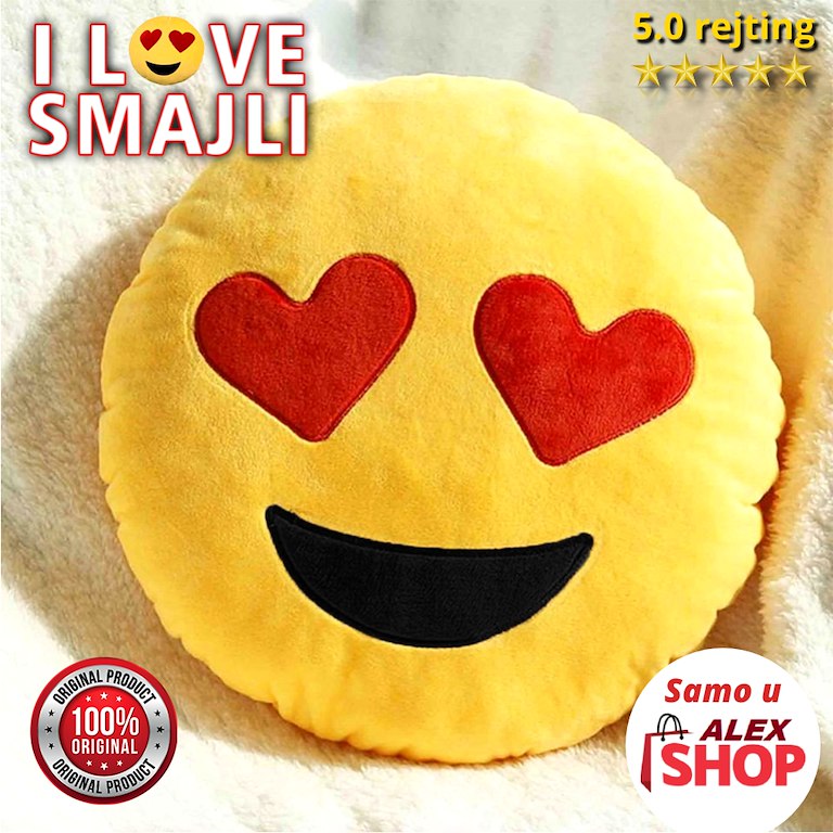 Poklonite sreću – Emoji – Smajli jastučić – jastuk Idealan poklon