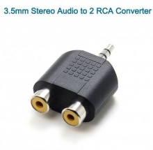 Audio adapter, 3.5mm muški stereo na dva ženska činča rca