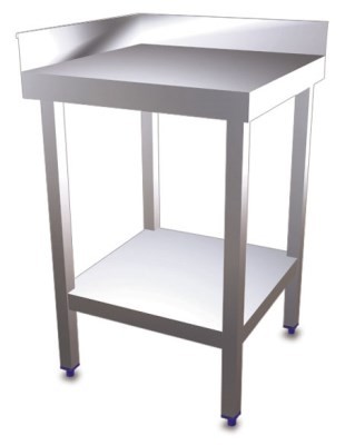 Ugaoni demontažni stolovi sa donjim policom 600x600x850 mm