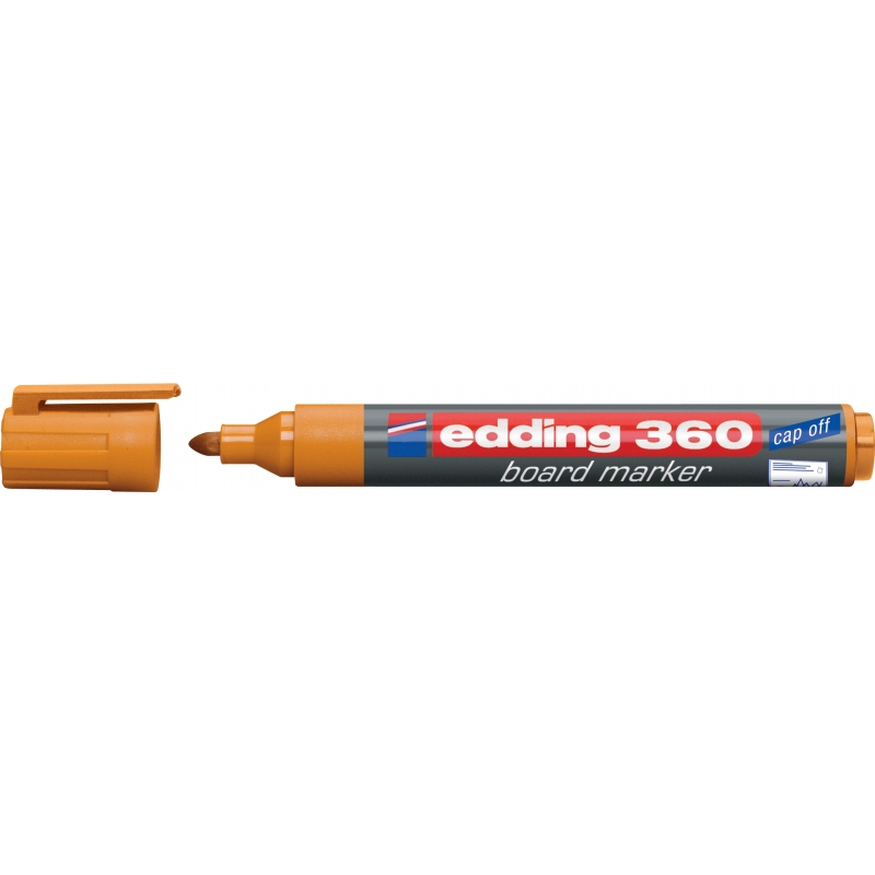 Marker za belu tablu 360 1,5-3mm, zaobljeni Edding narandžasta