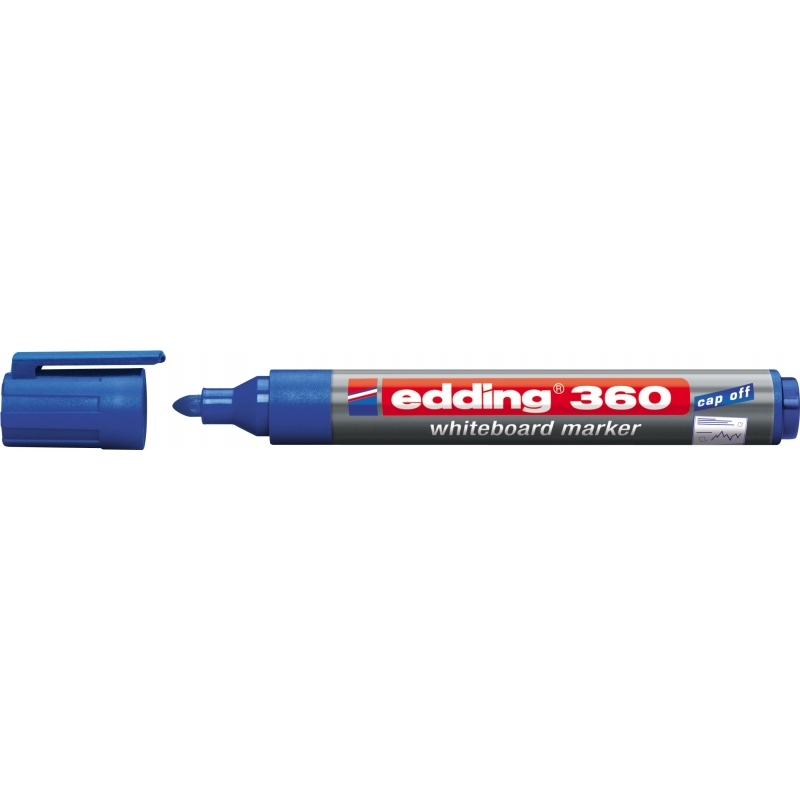 Marker za belu tablu 360 1,5-3mm, zaobljeni Edding plava