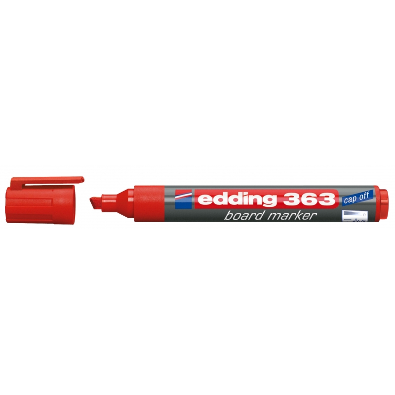 Marker za belu tablu 363 1-5mm, kosi vrh Edding crvena