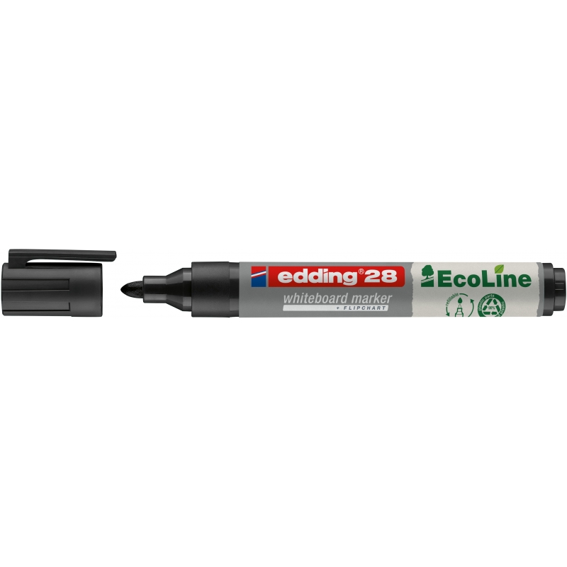 Marker za belu tablu E-28 1,5-3mm EcoLine, zaobljeni Edding crna