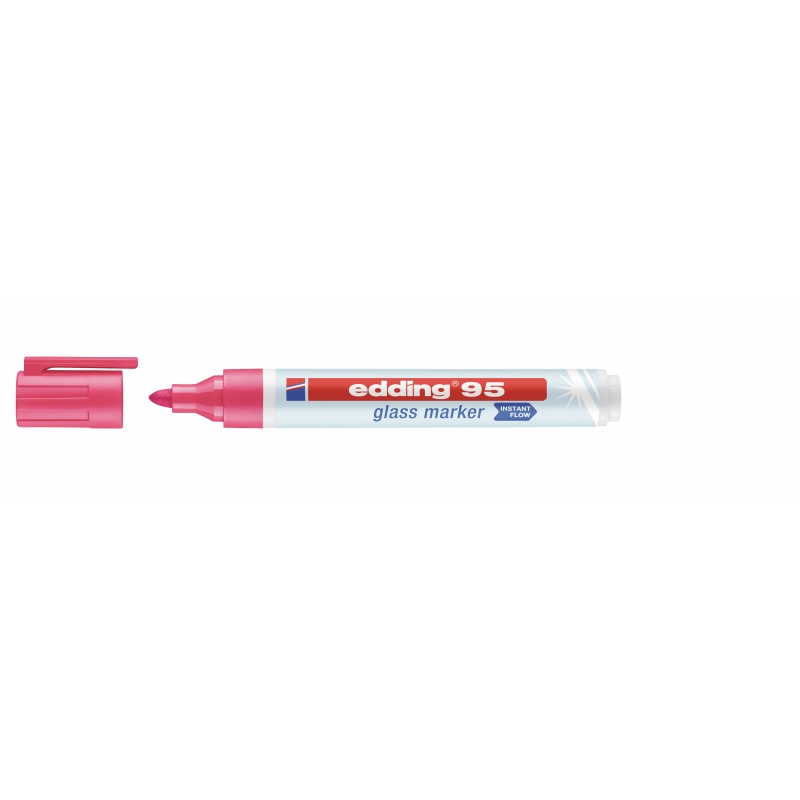 Marker za staklenu tablu E-95 1,5-3mm, zaobljeni Edding roze