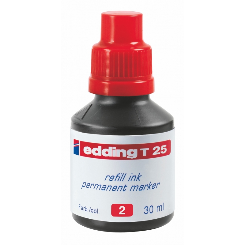 Refil za markere E-T25, 30ml Edding crvena