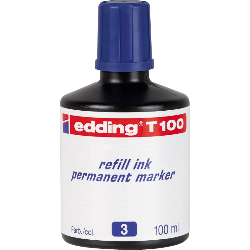 Permanent mastilo Edding T-100, 100ml Edding plava