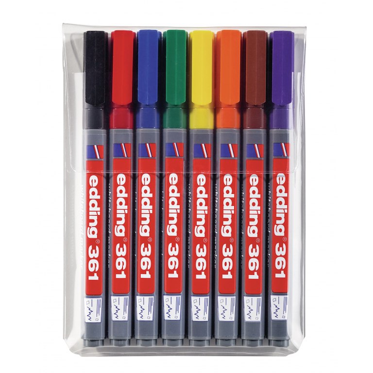 Marker za belu tablu 361 1mm set 1/8 Edding sortirano