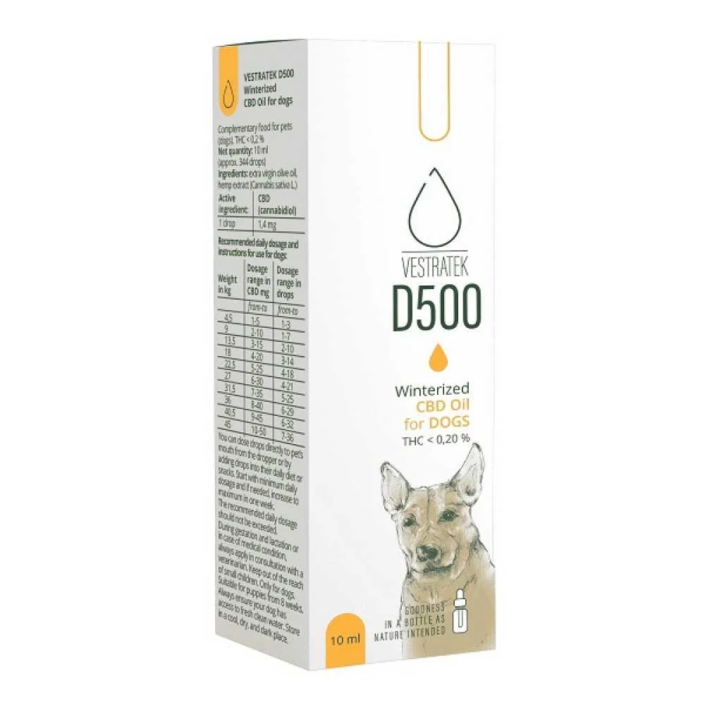 Vestratek D500 Full Spectrum CBD ulje za pse 10ml