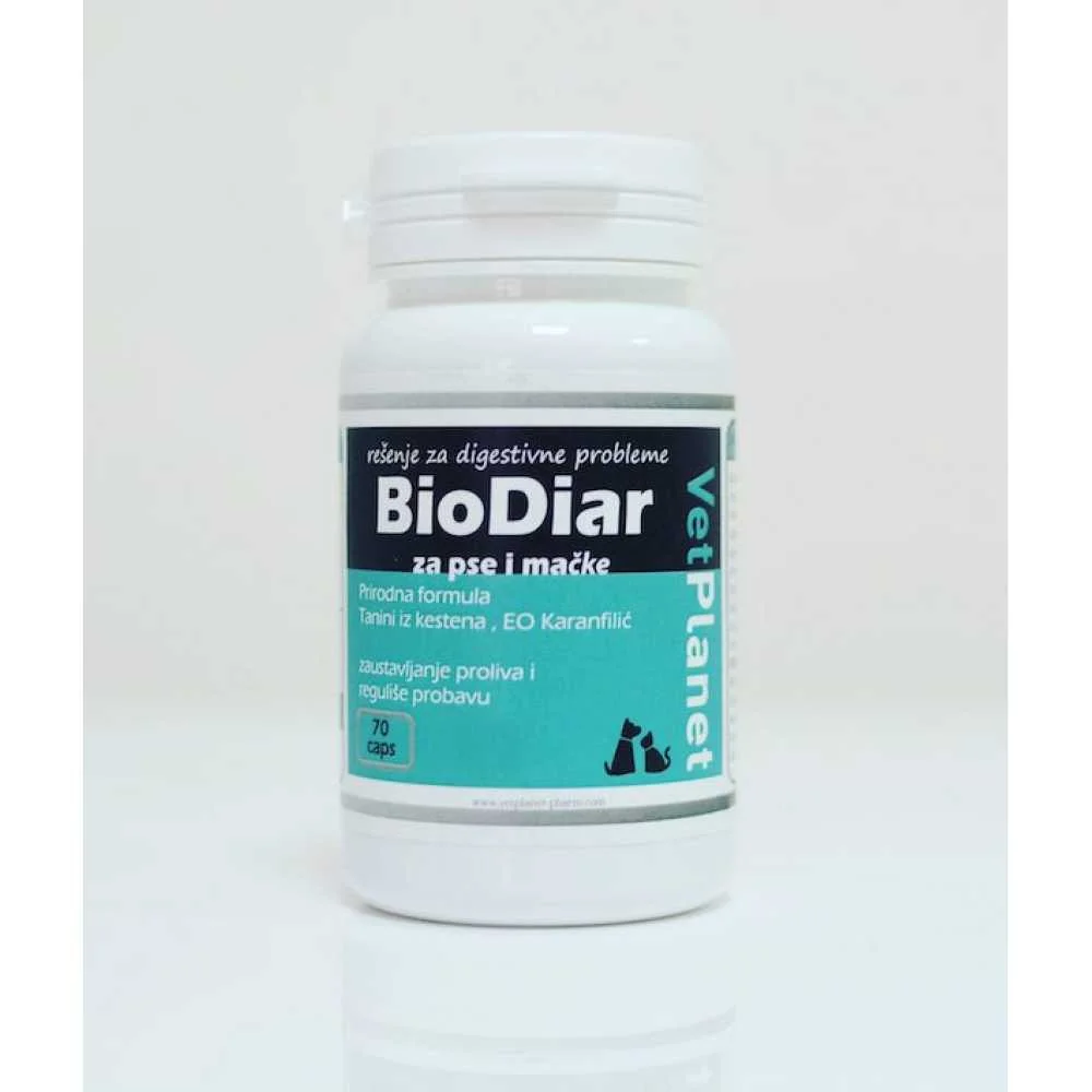 VetPlanet BioDiar - antidijaroik za pse i mačke 70 kapsula