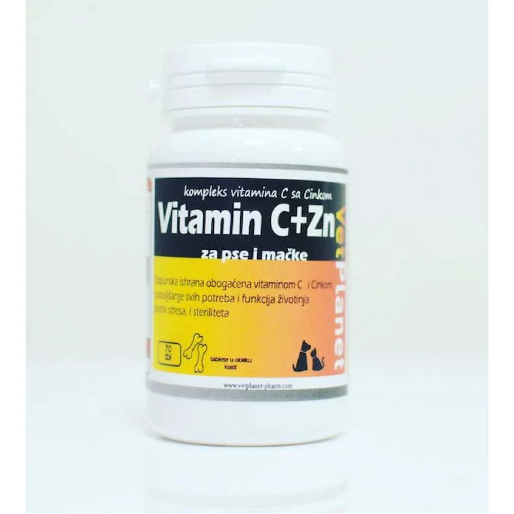 VetPlanet Vitamin C + Zn za pse i mačke 70 tableta