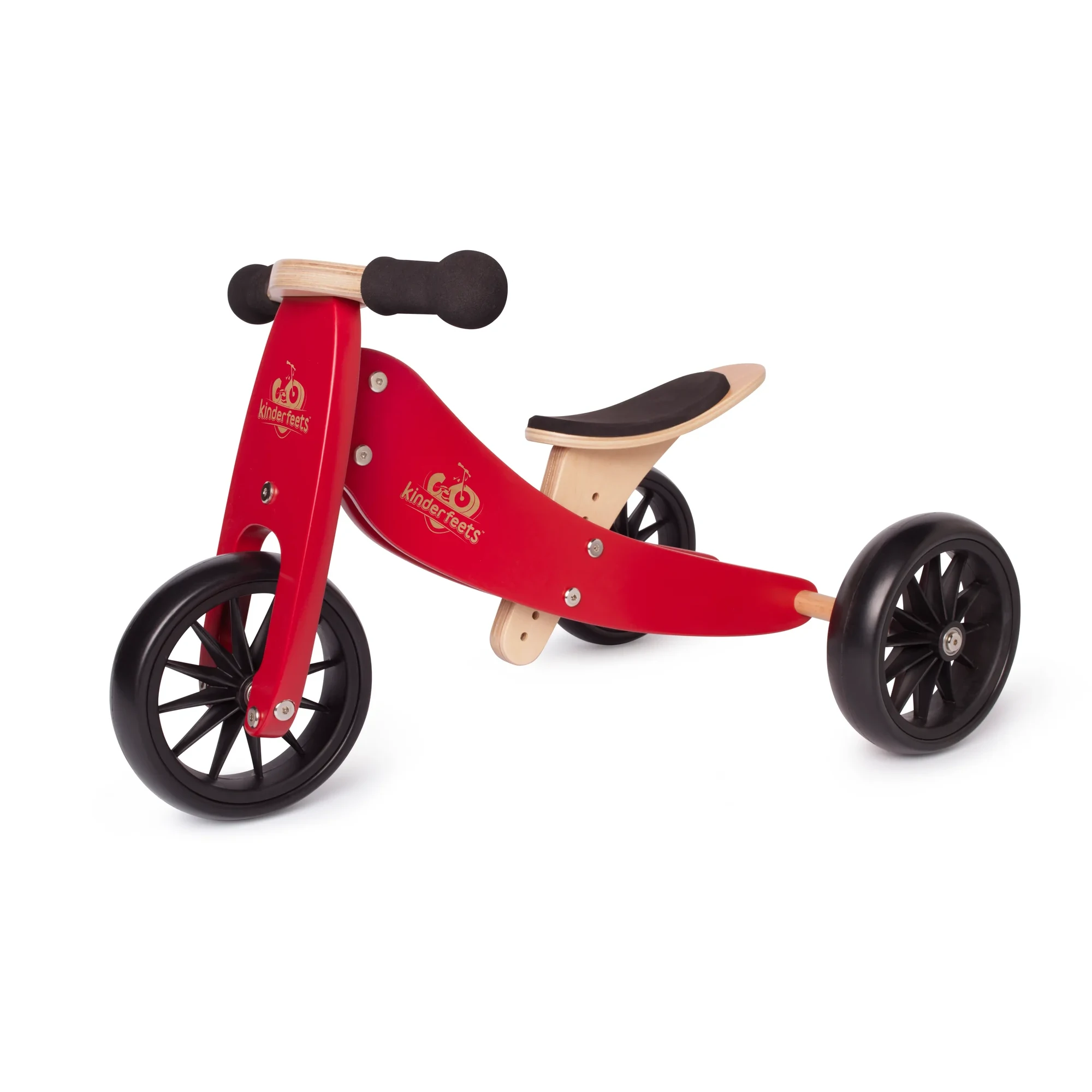 Drveni balans bicikl Kinderfeets Tiny Tot Chery Red
