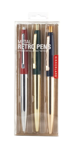 Retro metalik olovke-set od tri
