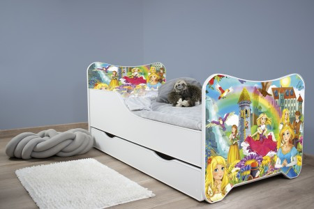Dečiji krevet 160x80 HAPPY KITTY + fioka - PRINCESSES ( 7509 )