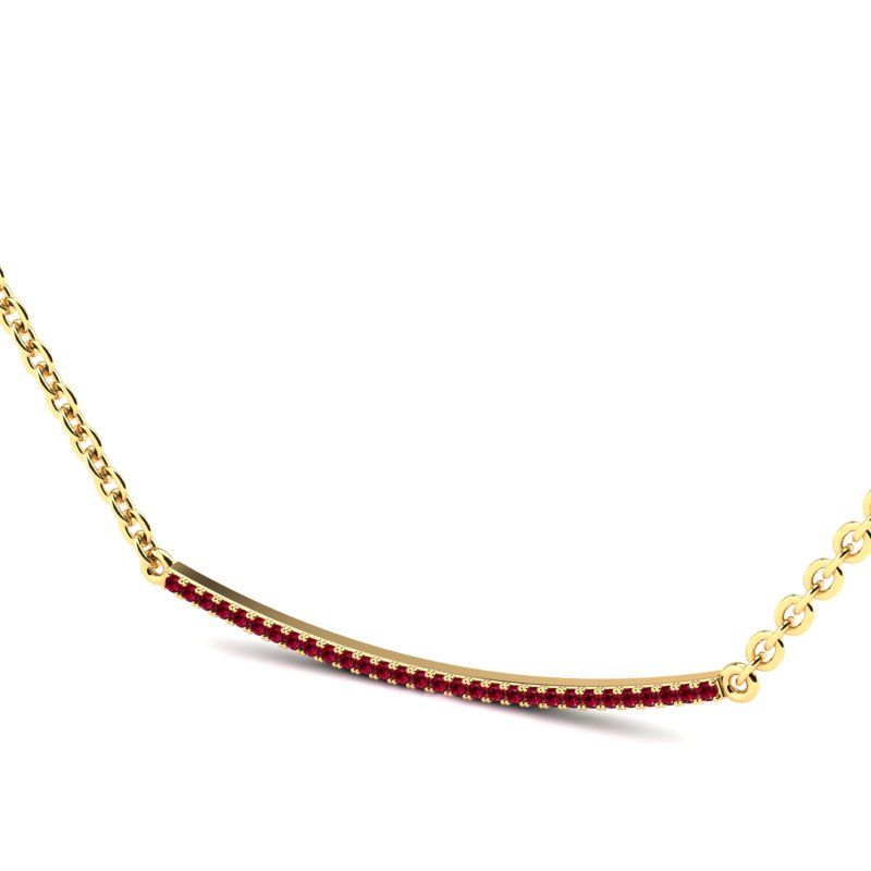 Zlatna ogrlica sa rubinima Galy1
