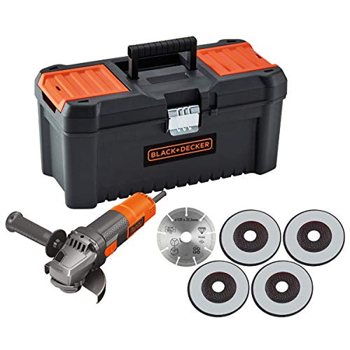 Black&Decker Ugaona brusilica mala 900W 125mm + 5 ploča - BEG220KA5