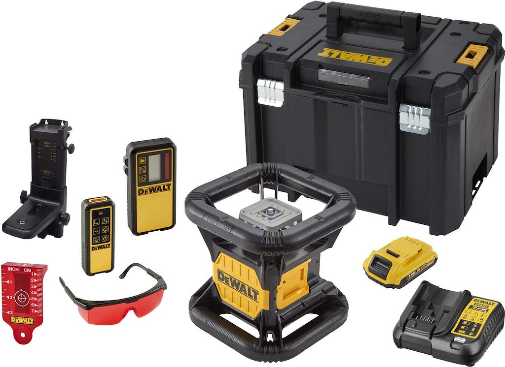 Dewalt Rotacioni laser – crveni set 18 V / 2Ah, DCE079D1R - 30m