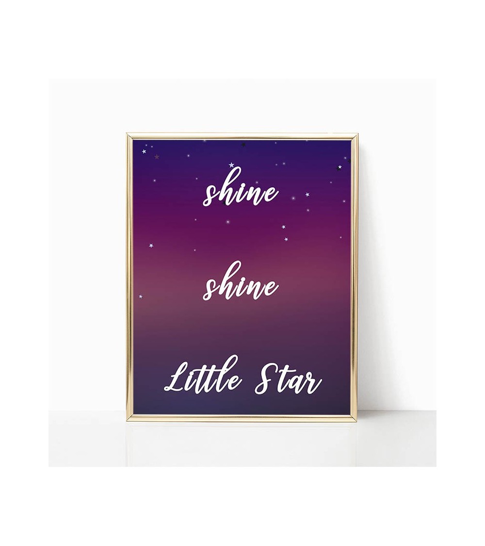 POSTER ZA TINEJDŽERSKU SOBU SA CITATOM "SHINE, SHINE, LITTLE STAR" (ART. P-0590)