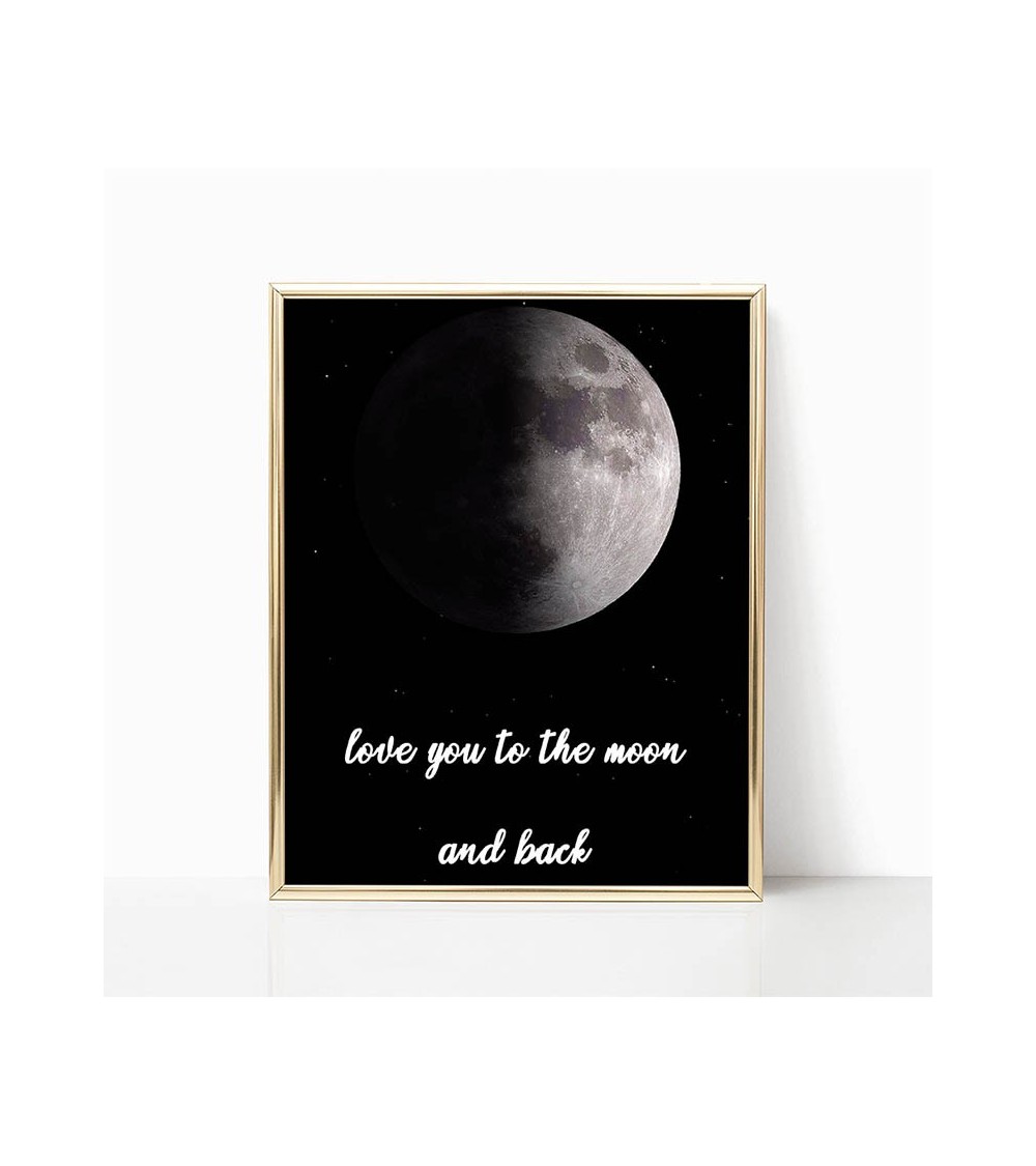 POSTER ZA TINEJDŽERSKU SOBU SA CITATOM "LOVE YOU TO THE MOON AND BACK" (ART. P-0587)