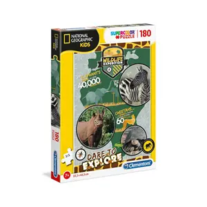 Clementoni CL29207 PUZZLE 180 NATIONGEO.KIDS-WILD LIFE