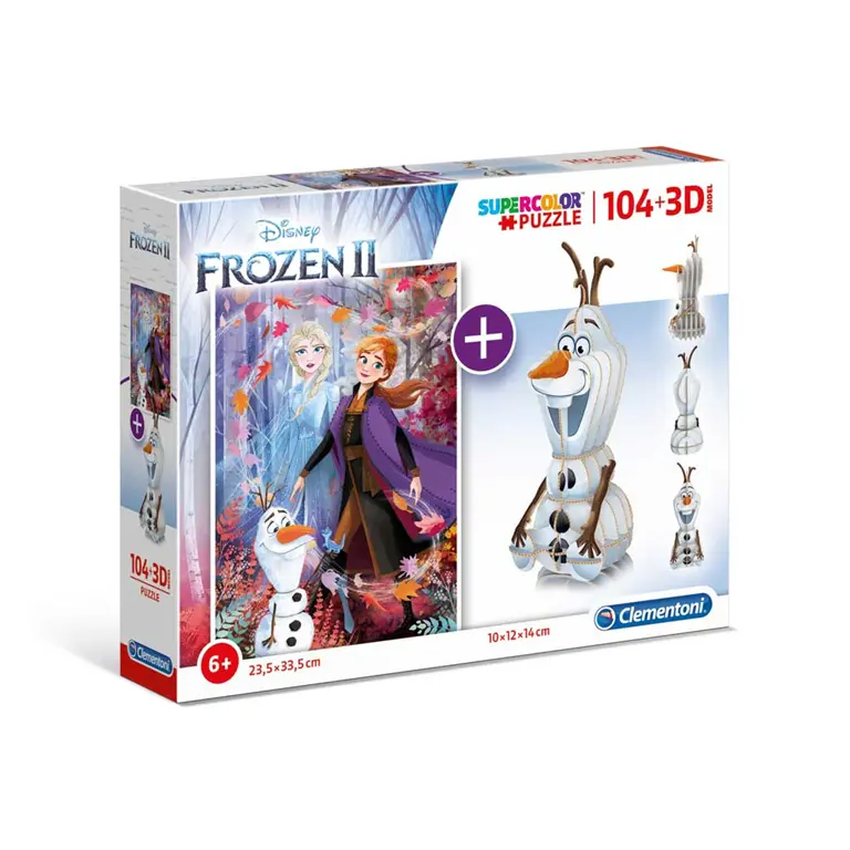 Clementoni CLEMENTONI PUZZLE 104 + 3D MODEL FROZEN 2 CL20170