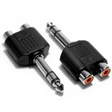 Audio adapter 6.3mm jack muški na 2x rca ženski