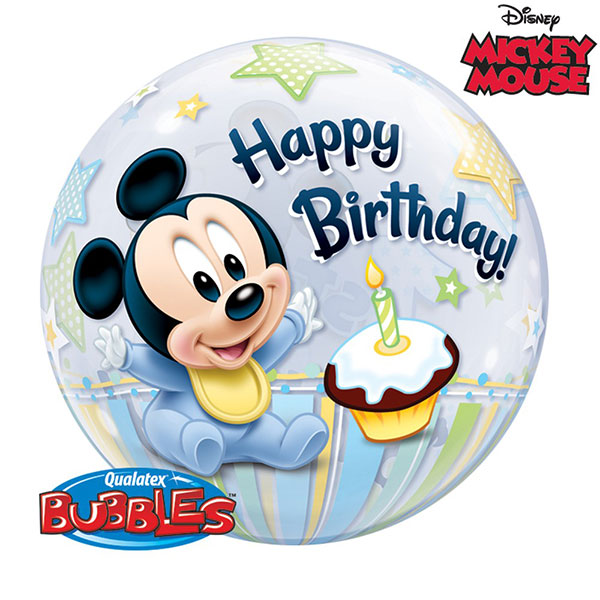 12864
22″ Bubble Mickey Mouse 1st Birthday