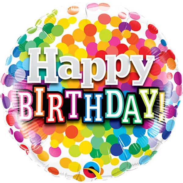 58407
9″ Foil Happy Birthday Rainbow Confetti
