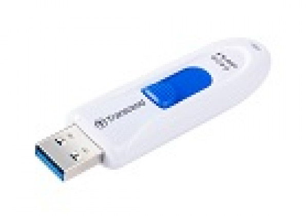 Transcend USB 64 GB, JetFlash 790W, USB3.1, 100/30 MB/s, Retractable, White/Blue