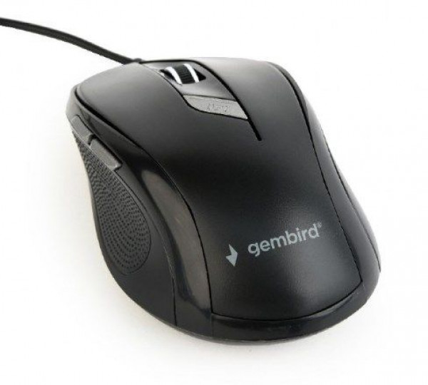 Gembird MUS-6B-01 Opticki mis 400-1600Dpi black, USB