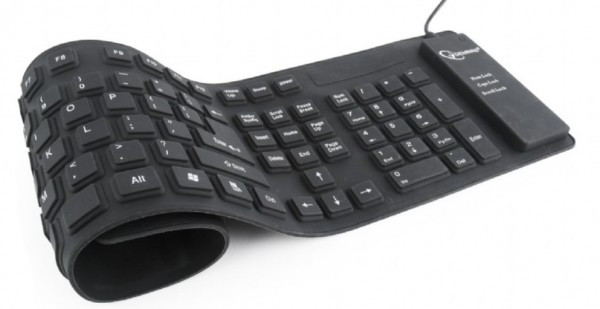 Gembird KB-109F-B Fleksibilna tastatura US layot USB+microUSB OTF adapter