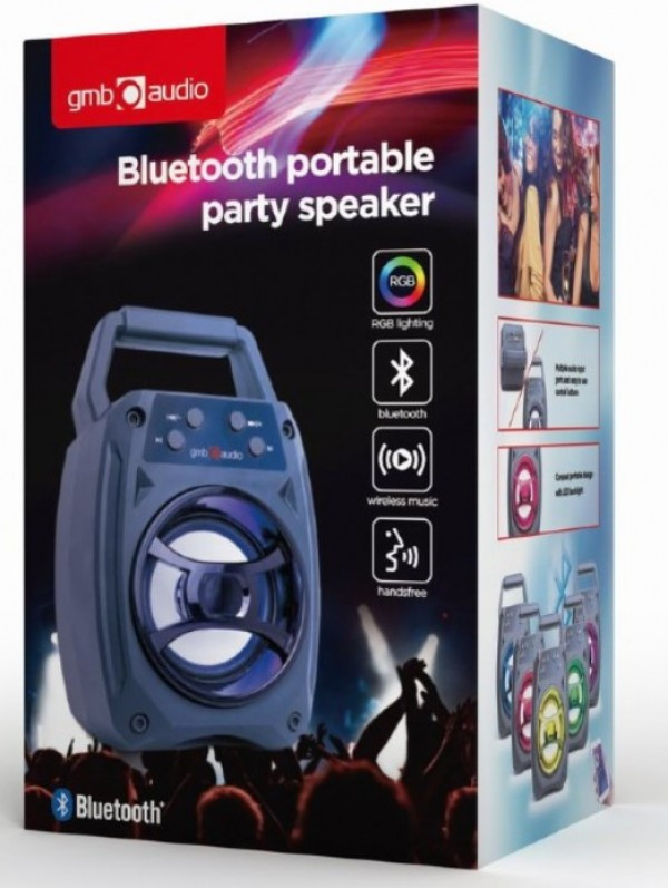 SPK-BT-14 Gembird Portable Bluetooth speaker 5W, USB, SD, 3,5mm, LED black