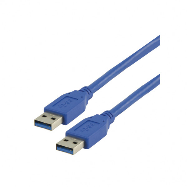 USB 3.0 kabel 1m USB3.0A/A-1/BL